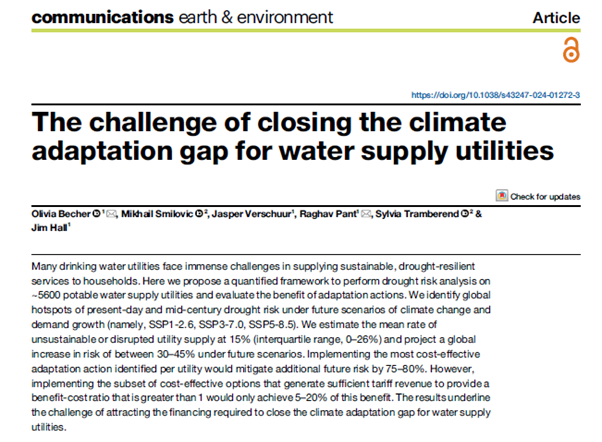 New paper: The challenge of closing the climate adaptation gap for ...